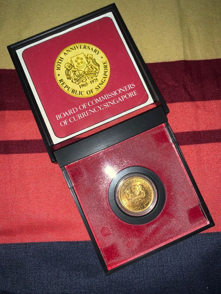($430) Singapore $100 Gold Coin (10th Anniversary Of The Republic Of ...
