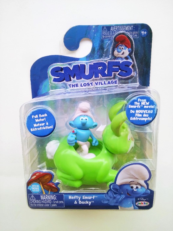SMURFS THE LOST VILLAGE 藍精靈 電影版 Smurfs Hefty On Bucky Figure, 興趣及遊戲, 玩具 ...