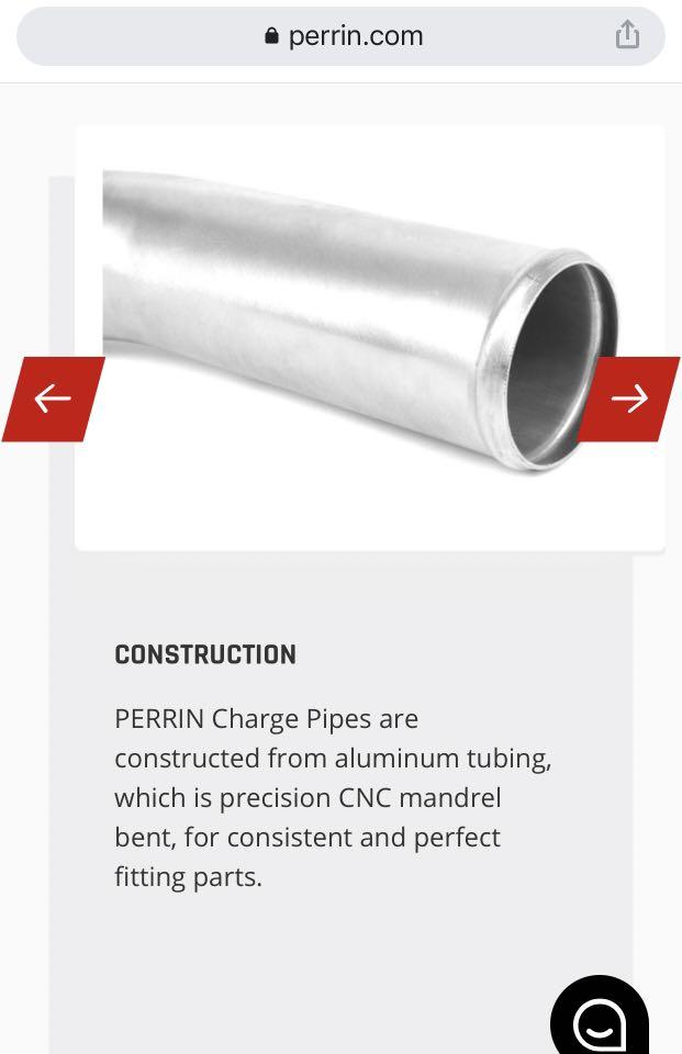 Brand new Subaru Perrin Charge Pipe for 2015+ WRX FA20 DIT engine, Car ...