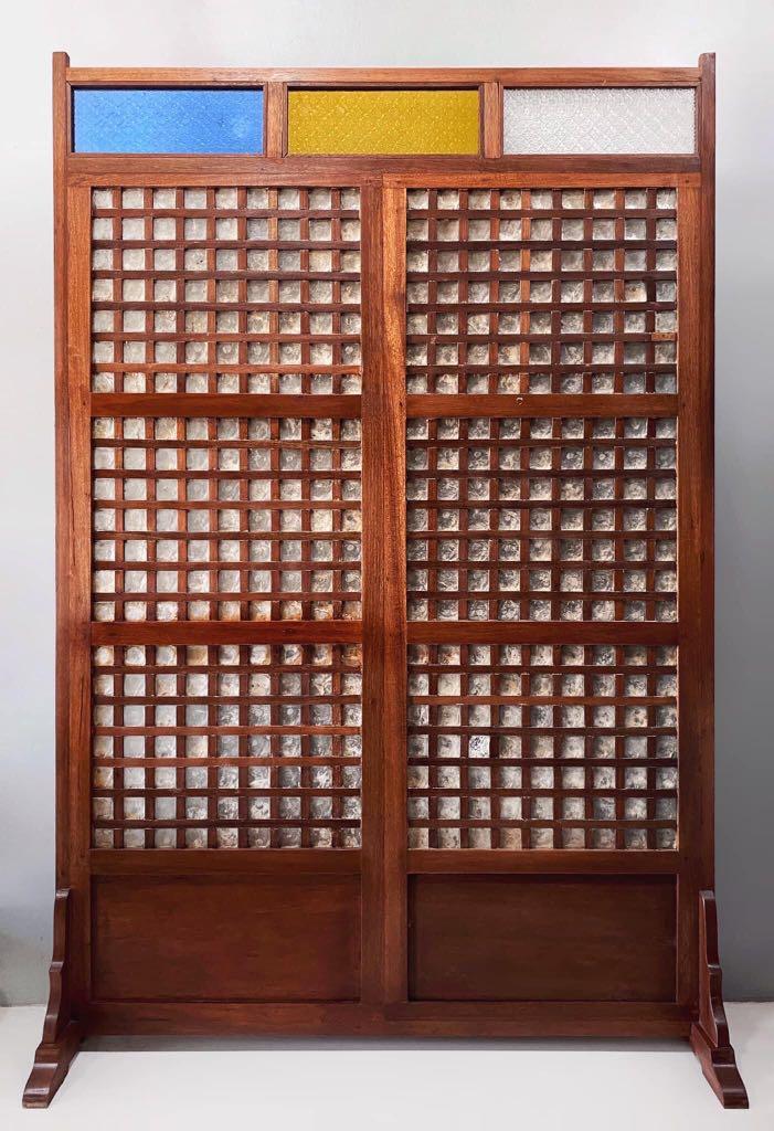 Vintage Capiz Large Divider with Sampaguita StainnGlass, Furniture ...