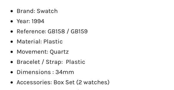 Watch Collectors: 1994 SWATCH By Ravage Napoleon & Josephine FULL SET ...