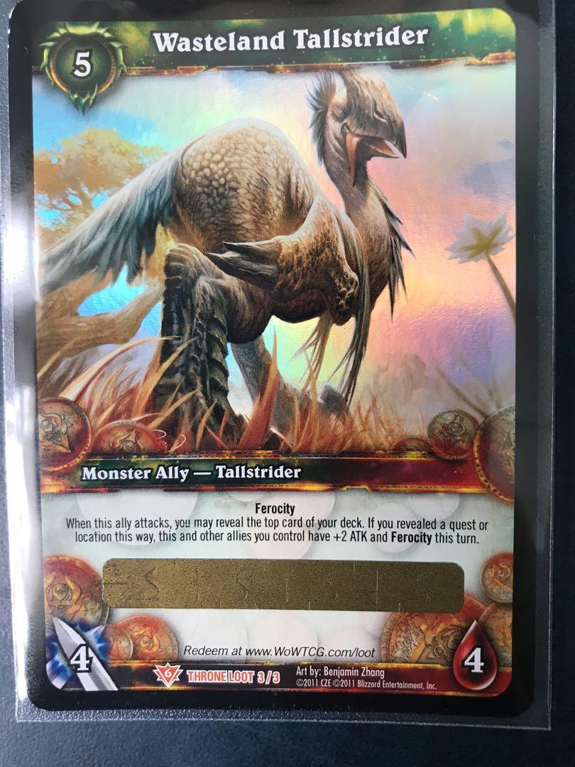 WOW Warcraft TCG Loot Card Wasteland Tallstrider - Swift Shorestrider ...