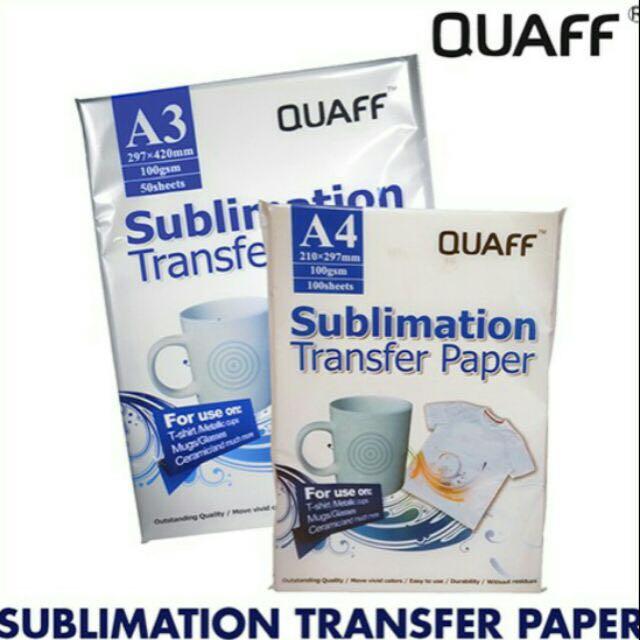 A3 Quaff SUBLIMATION transfer Paper, Hobbies & Toys, Stationery & Craft ...