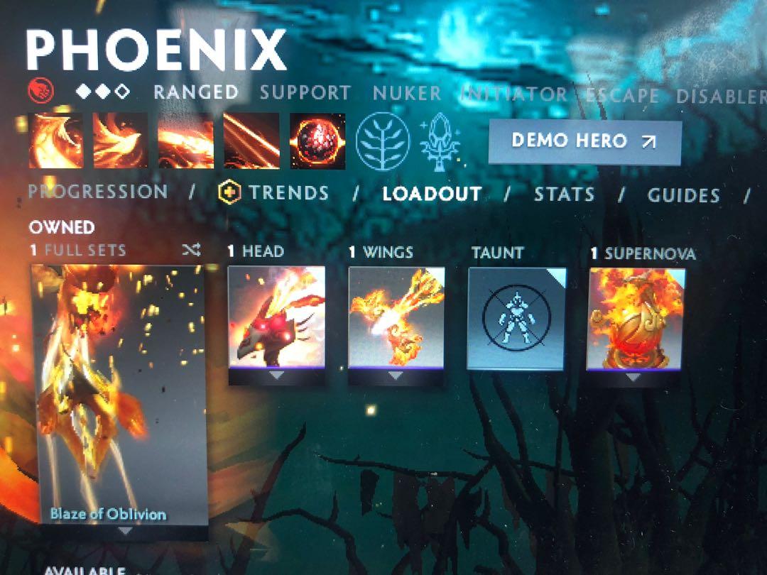 Dota 2- Phoenix set ( mythical set) Ti 10 exclusive, Video Gaming ...