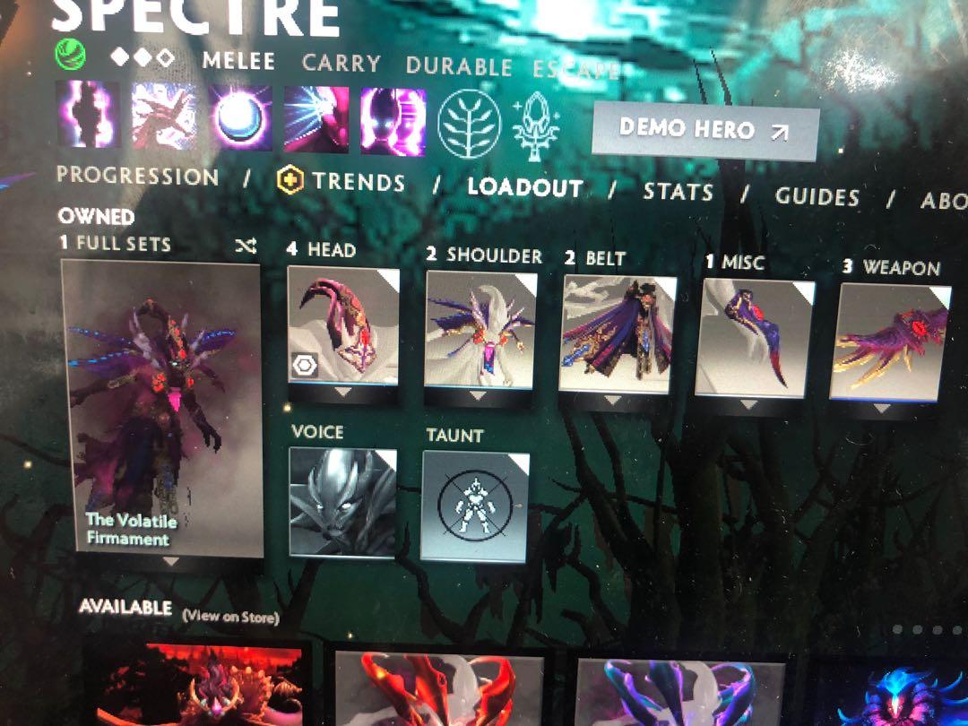 Dota 2- Spectre set ( Rare set), Toys & Games, Video Gaming, In-Game ...