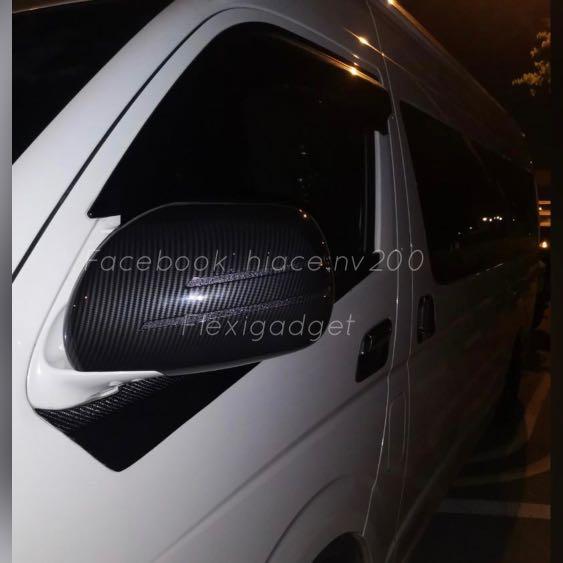 Hiace 5D Rear Side Mirror Carbon Print Trim / Toyota Hiace Side Rear ...