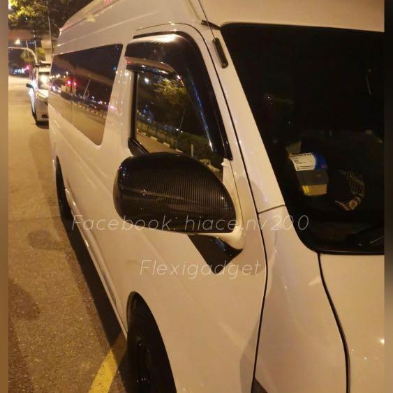 Hiace 5D Rear Side Mirror Carbon Print Trim / Toyota Hiace Side Rear ...