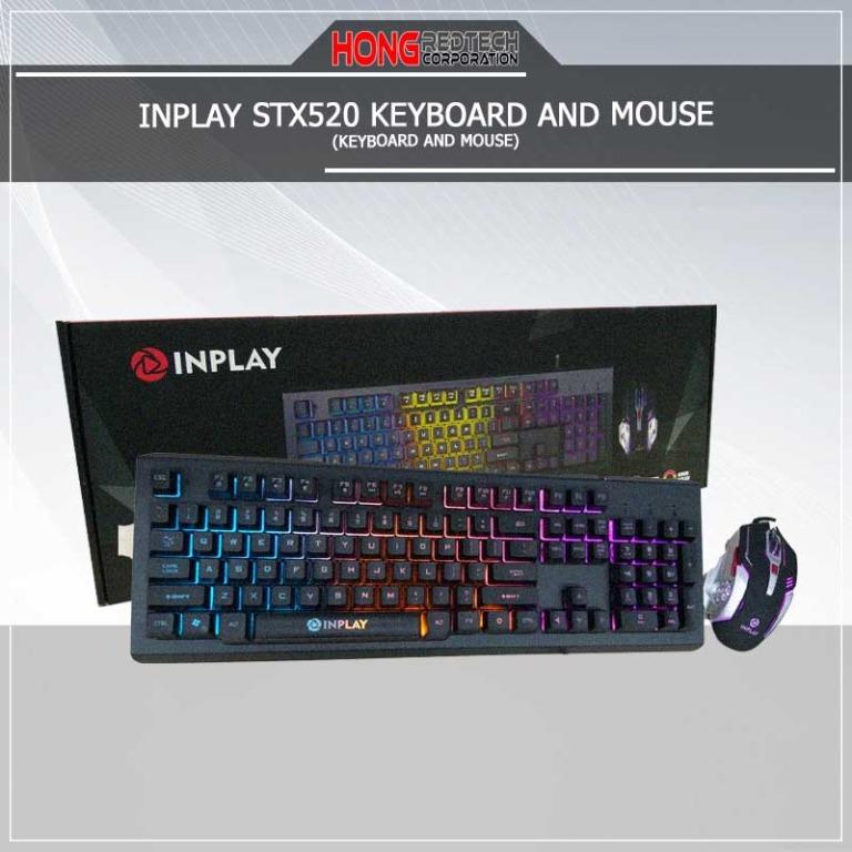 Inplay STX520 Dark Knight RGB Keyboard and Mouse Combo, Computers ...