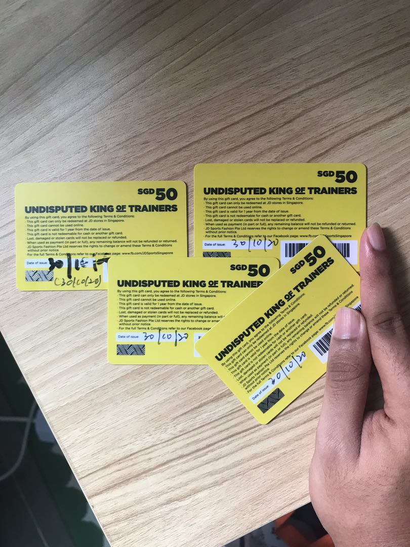 JD Sports Gift Card, Entertainment, Gift Cards & Vouchers on Carousell