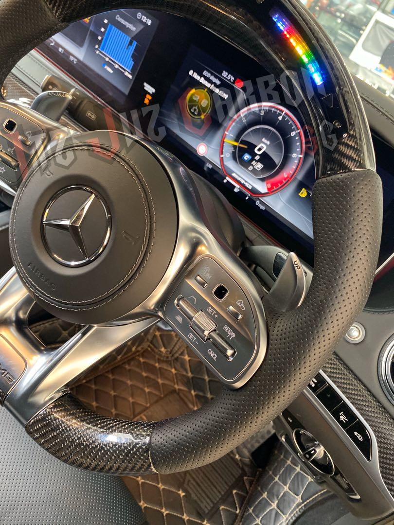 Mercedes S63 AMG Carbon fibre led steering wheel, Car Accessories ...