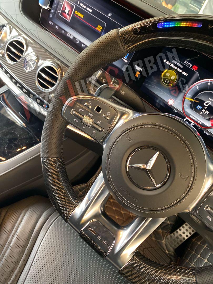 Mercedes S63 AMG Carbon fibre led steering wheel, Car Accessories ...