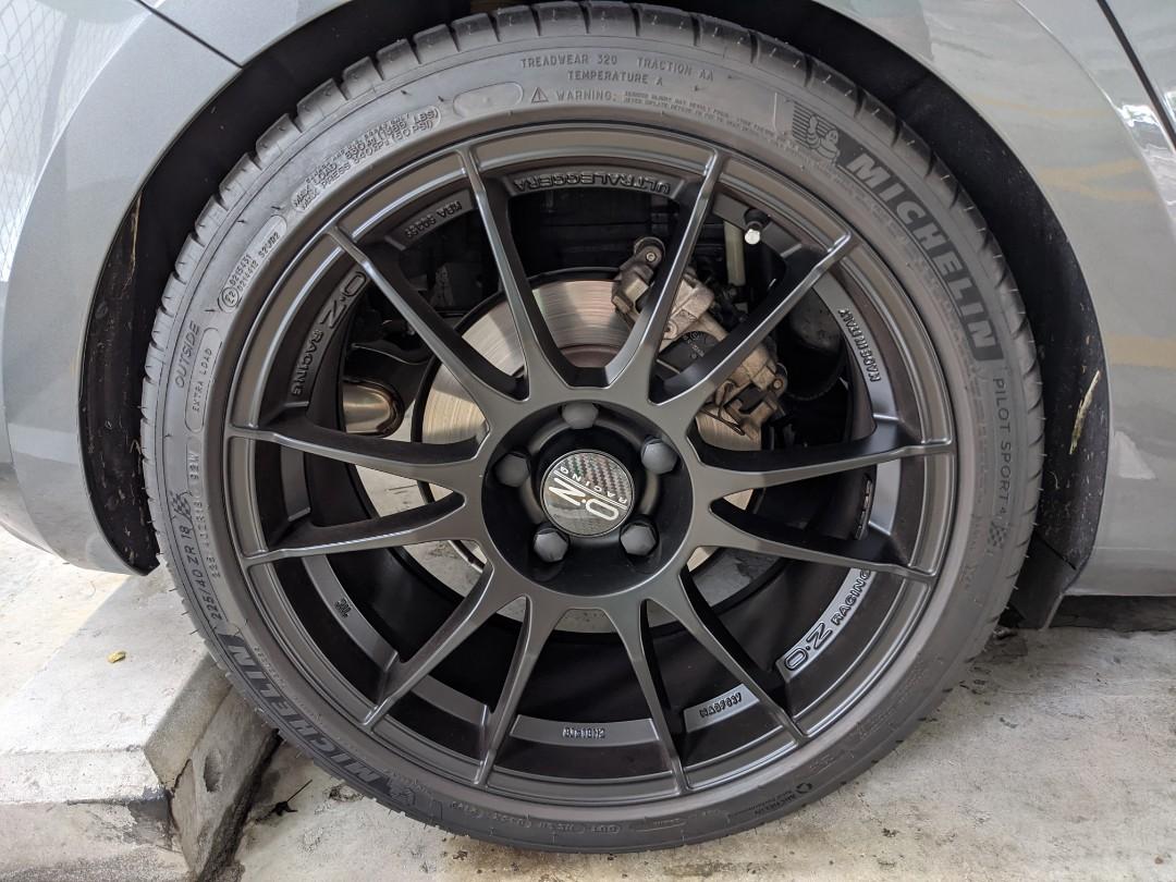 Oz Ultraleggera 18" Matt black, Car Accessories, Tyres & Rims on Carousell