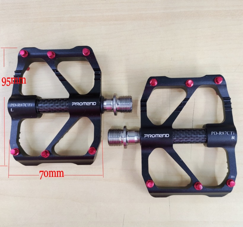 Promend PD-R87C-TI Pedal Titanium Axle 182g Pair, Sports Equipment ...