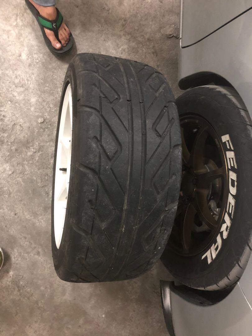 Rota P1 Buddy Club TFS401 with Achilles 123's Tires, Car Parts ...
