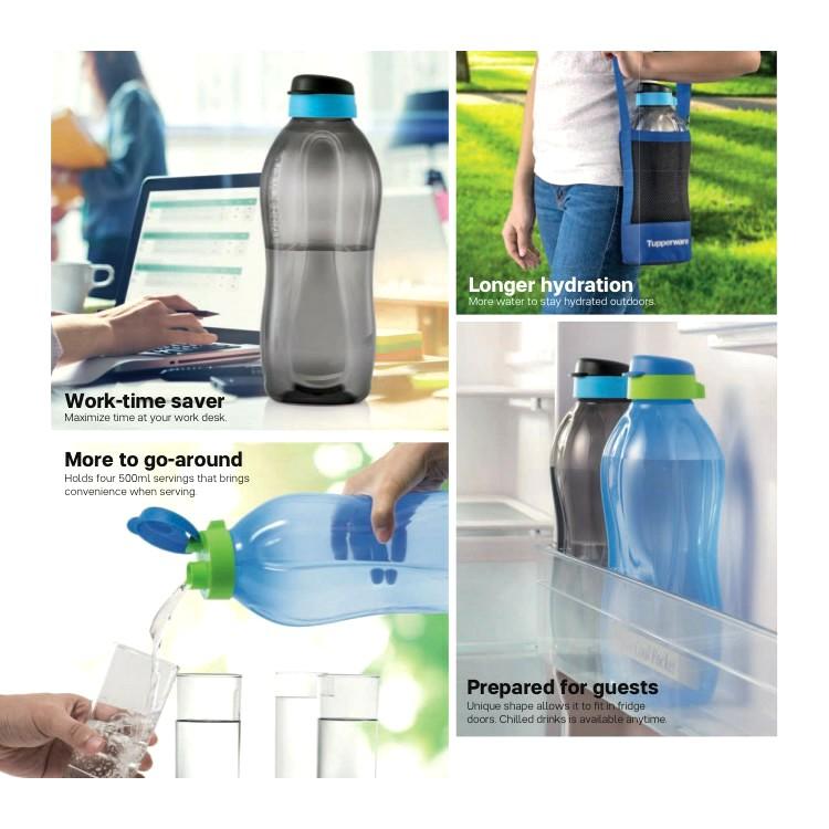 Tupperware 2 L/ Litre Giant Flip Top Cap Eco Water Bottle, TV & Home ...