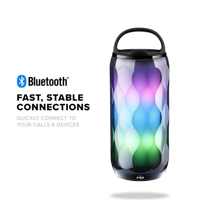 ZIZO AURORA GO WIRELESS [NIGHT LIGHT] BLUETOOTH SPEAKER - RECHARGEABLE ...