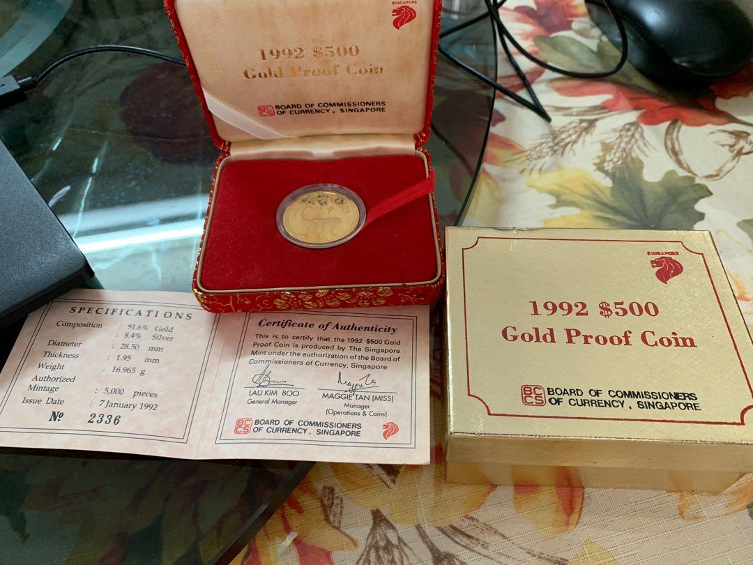 $500 gold coin , year of monkey 1992, Hobbies & Toys, Memorabilia ...