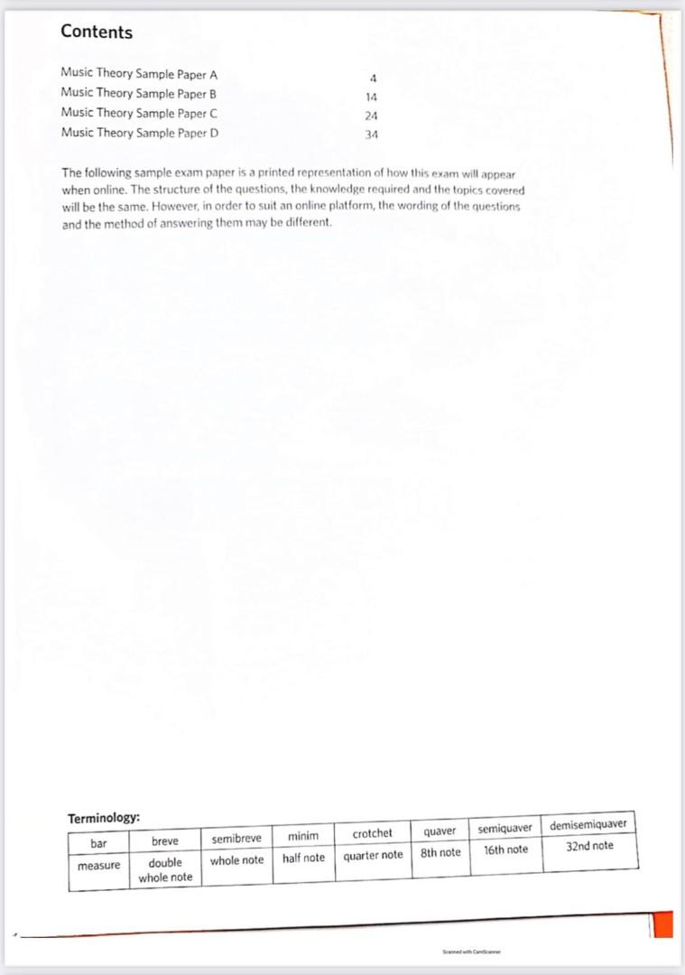 ABRSM grade 5 music theory exam sample paper, Hobbies & Toys, Music ...