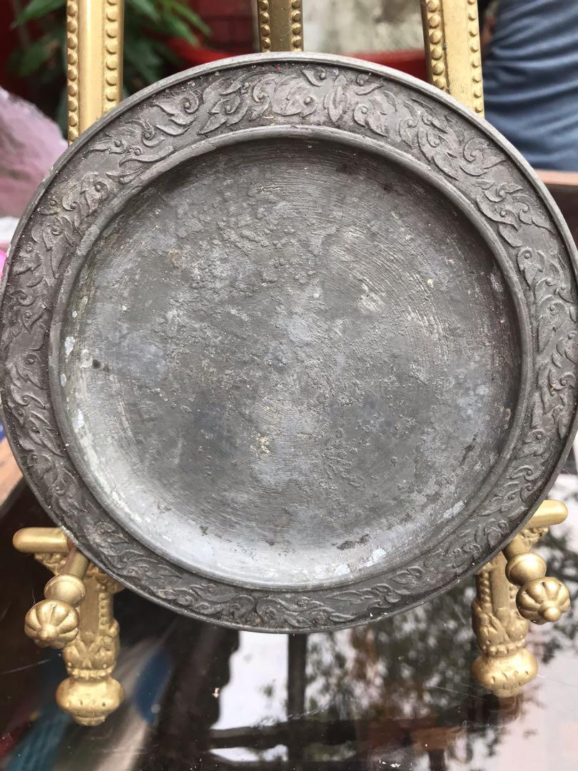 Antique Brass Plate Display intricate side, Hobbies & Toys, Memorabilia ...