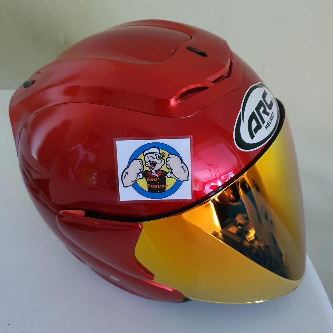 ARC RITZ HELMET RED COLOUR, Motorcycles, Motorcycle Accessories on ...