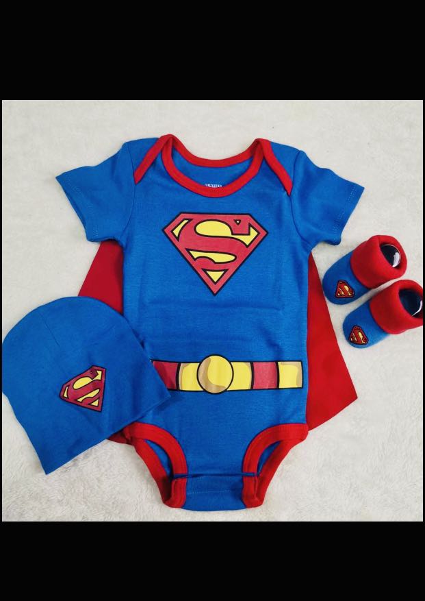 Authentic Superman onesie set, Babies & Kids, Babies & Kids Fashion on ...
