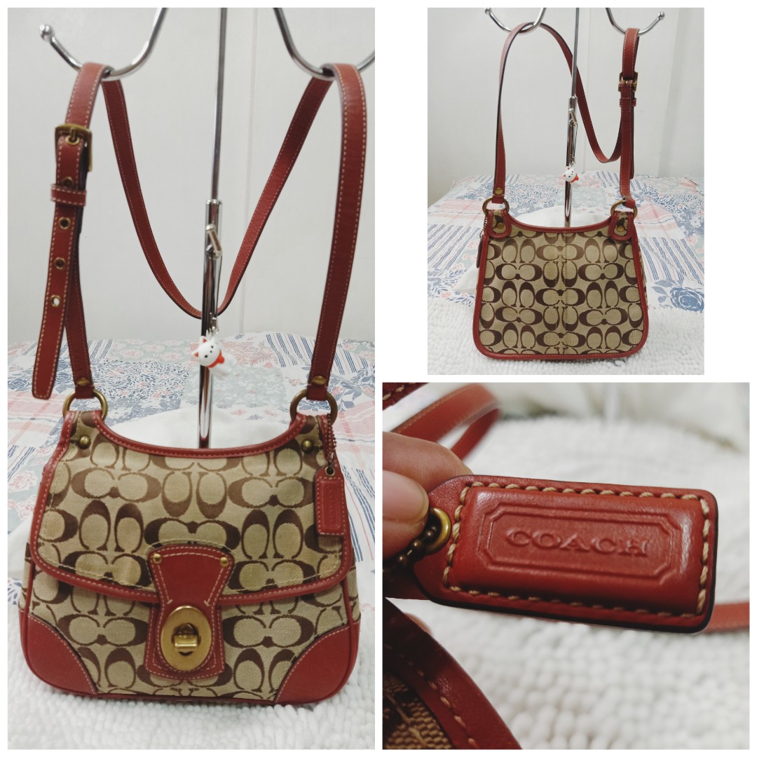 Coach Canvas & Leather Sling Bag, Women's Fashion, Bags & Wallets ...