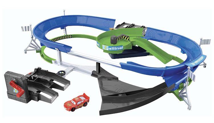 Disney Pixar Cars Stunt Racers Double Decker Speedway Track Set ...