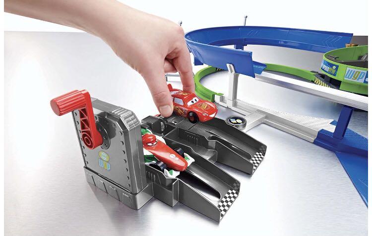 Disney Pixar Cars Stunt Racers Double Decker Speedway Track Set ...