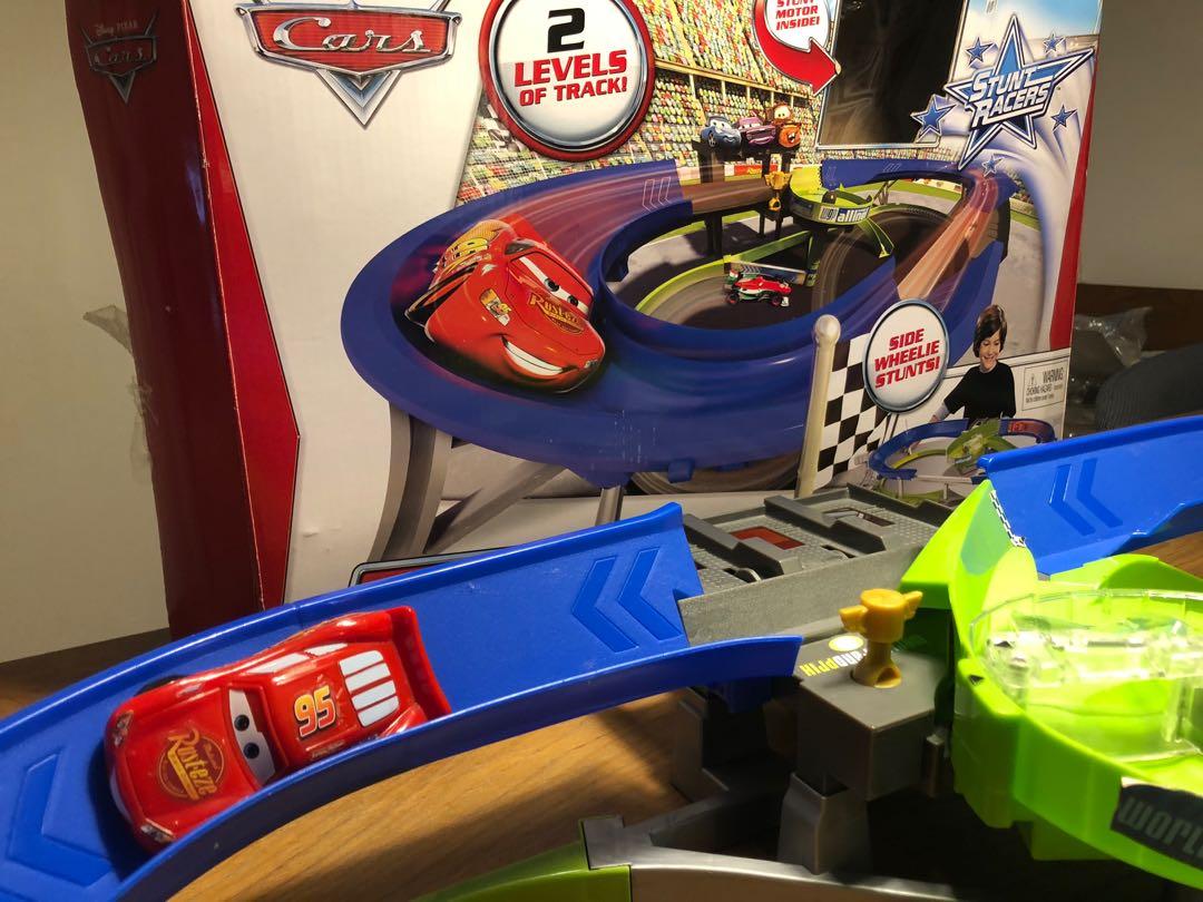 Disney Pixar Cars Stunt Racers Double Decker Speedway Track Set ...