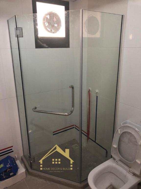 Frameless Pentagonal Shower Screen ( HDB / Condo / Landed ), Home ...