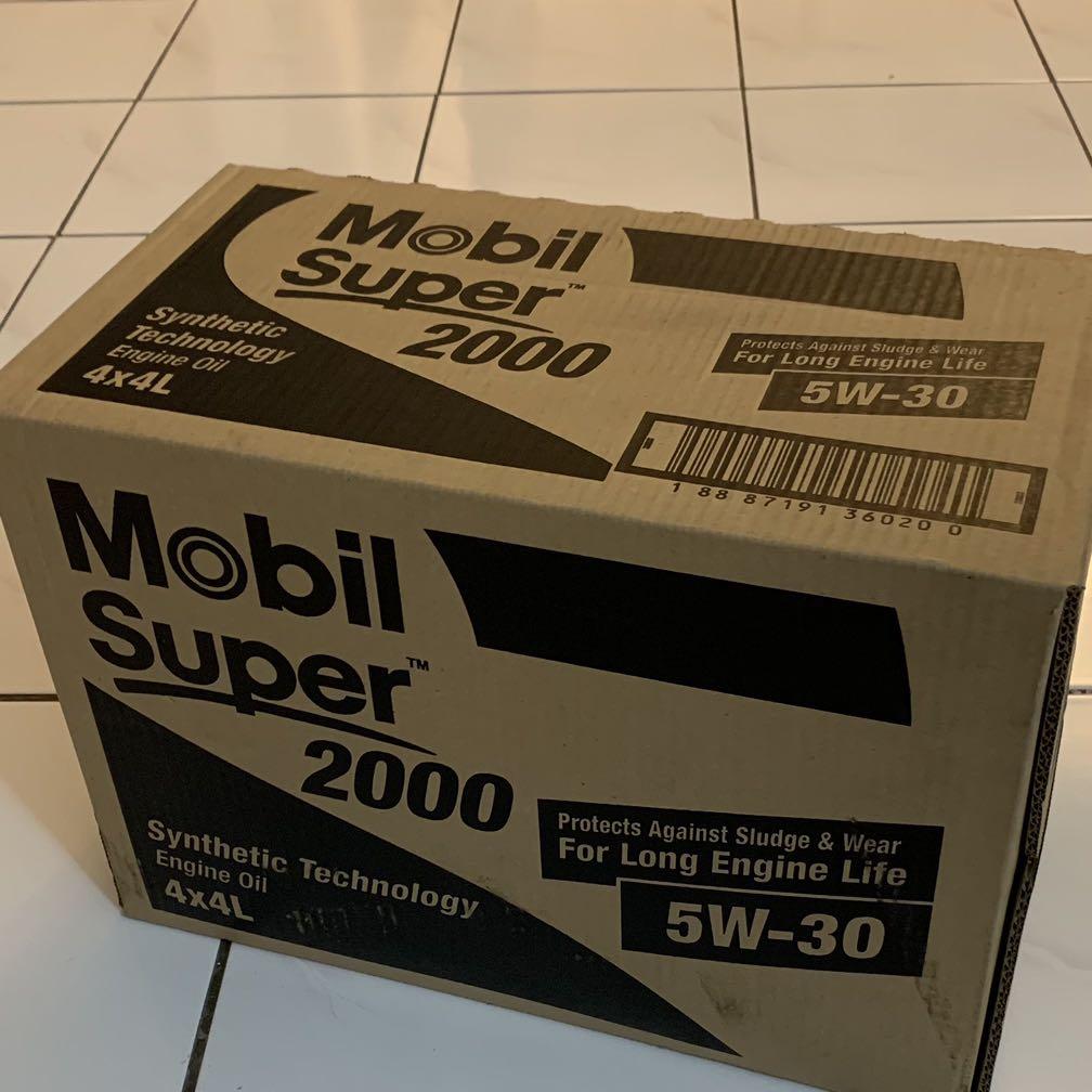 Mobil Super 2000 5W-30 Semi Synthetic Engine Oil (4L) x1, Auto ...