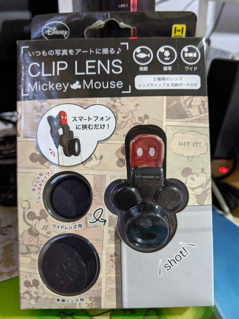 Mickey mouse clip lens, Photography, Lens & Kits on Carousell