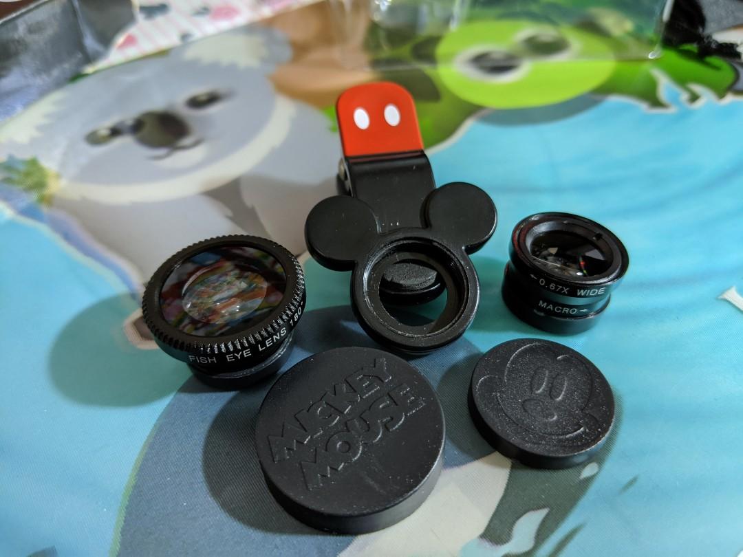 Mickey mouse clip lens, Photography, Lens & Kits on Carousell