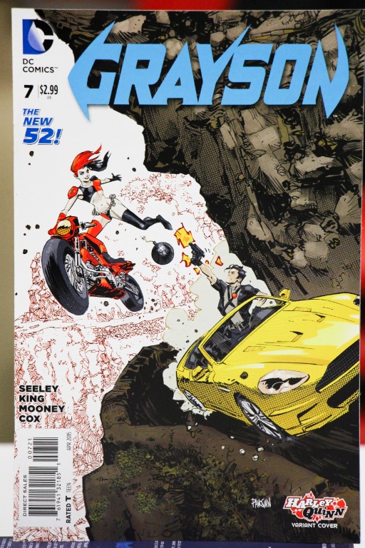 New 52 Grayson issue 7 Harley Quinn variant cover, Books & Stationery ...