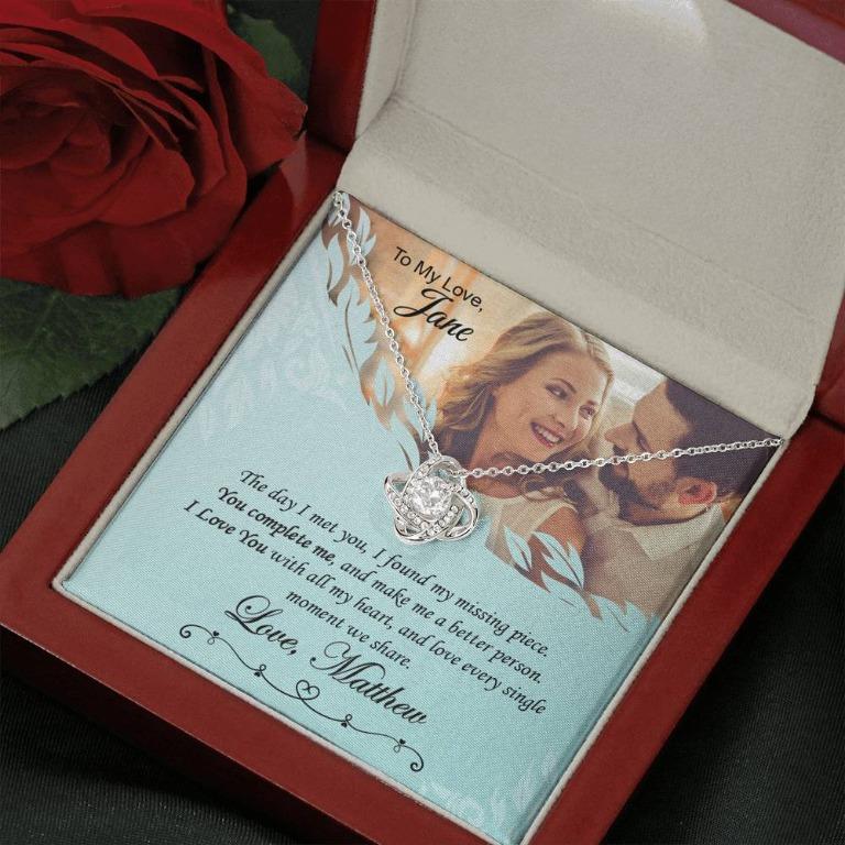 PERSONALIZED MESSAGE CARD Necklace with Picture and Texts | Gift For ...