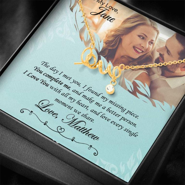 PERSONALIZED MESSAGE CARD Necklace with Picture and Texts | Gift For ...