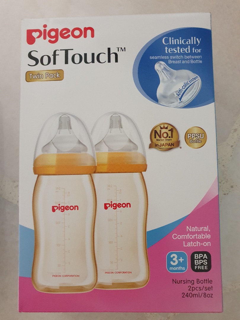 Pigeon PPSU 240mls (TWIN pack), Babies & Kids, Nursing & Feeding, Breastfeeding & Bottle Feeding ...