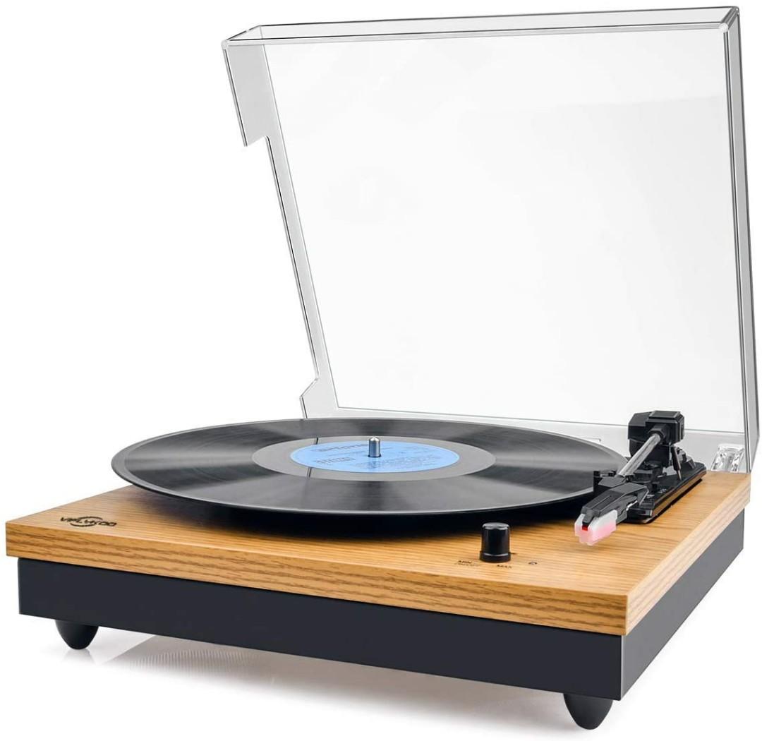 Record Player, VIFLYKOO Portable Vinyl Turntable and Digital Encoder ...