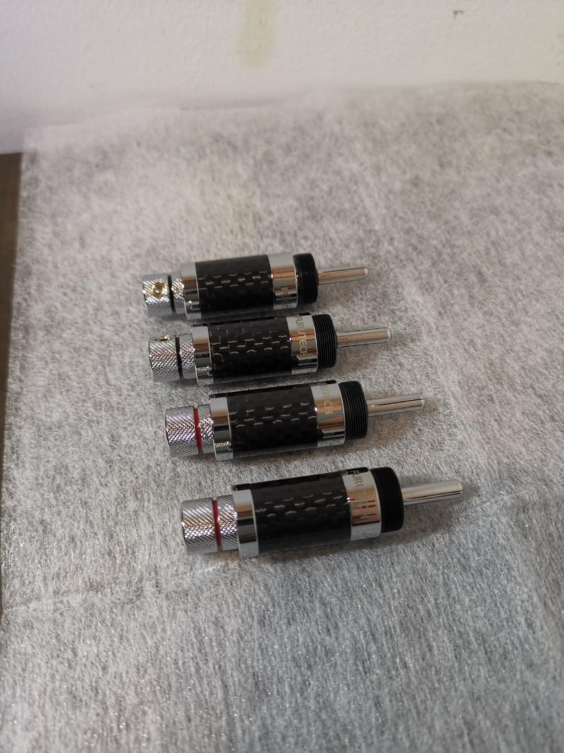 Rhodium , carbon , banana plug , spad ，audiophile, Electronics, Audio ...