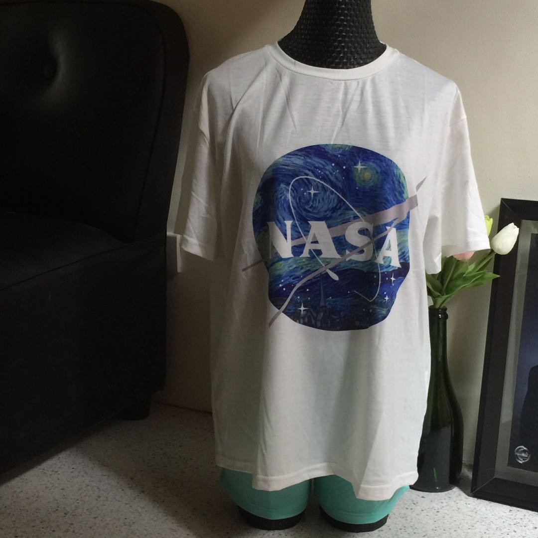 SHEIN Oversized NASA Starry Starry Night Tee, Women's Fashion, Tops ...