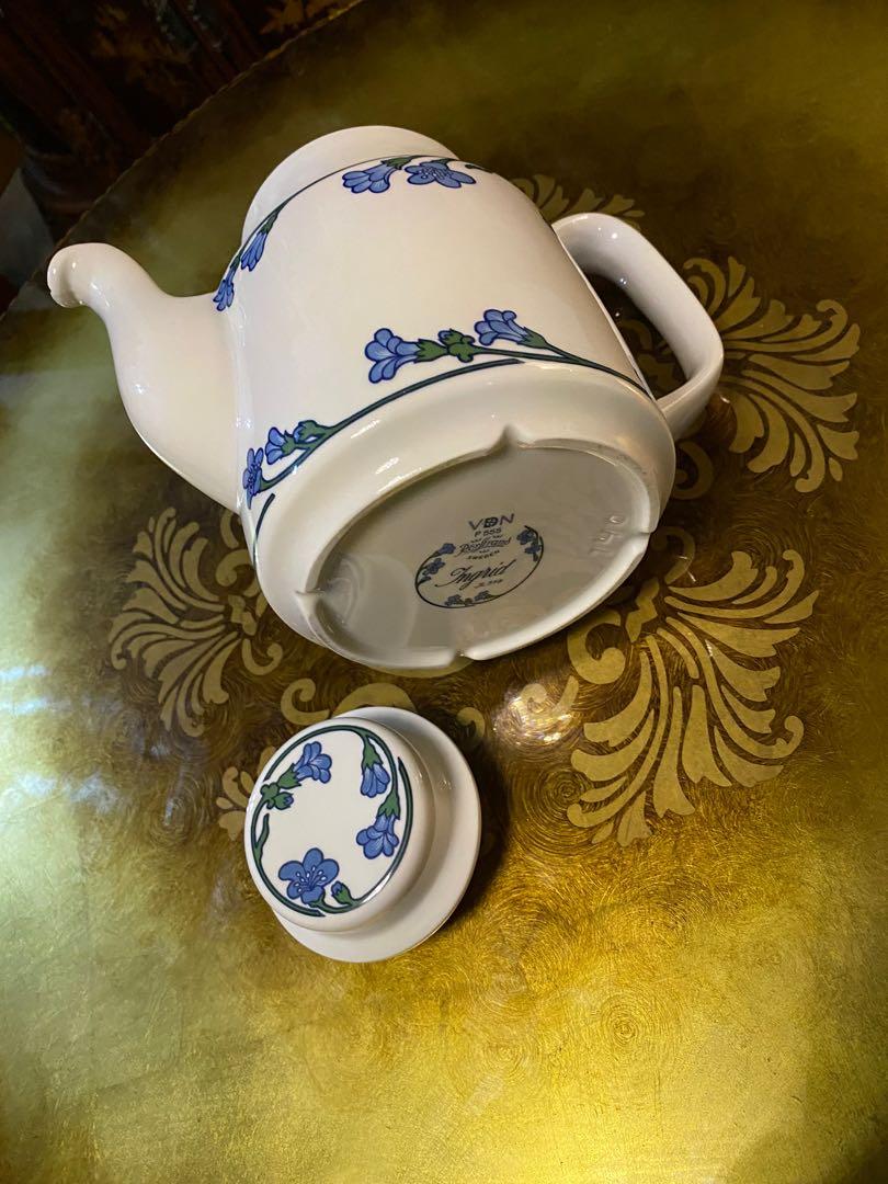 Repriced ️Swedish Vintage Rare Ingrid Rorstrand Teapot with Blue ...