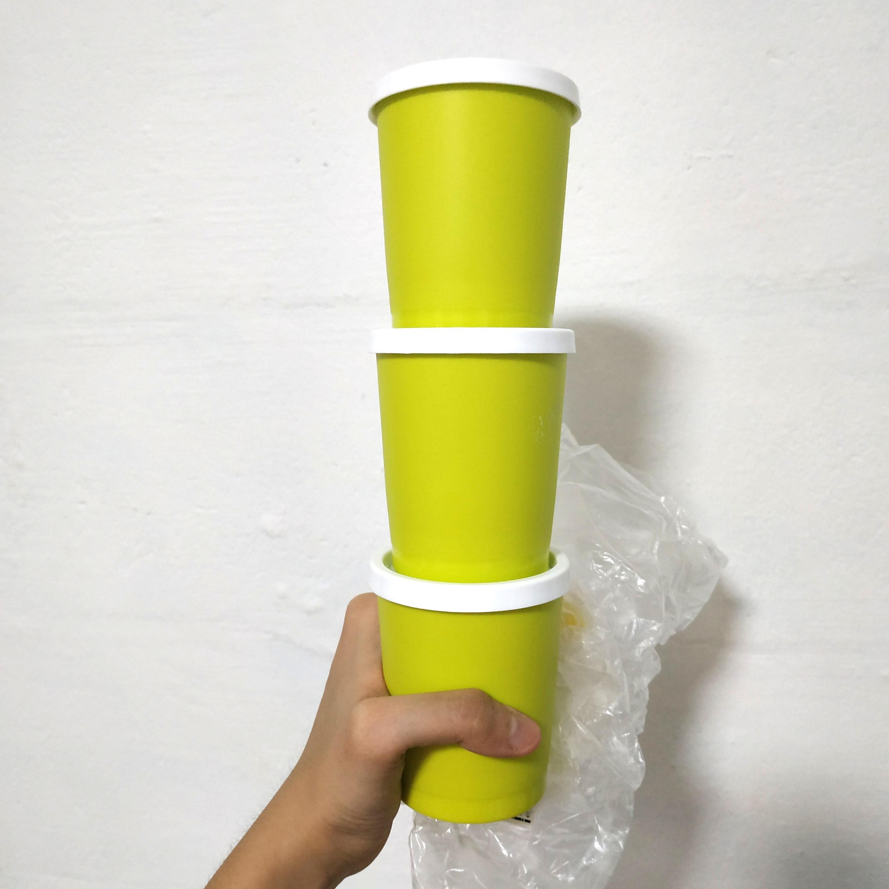 Tupperware 180 ml Pretty Pastel Petite/ Lucky Cup Container Set of 3 or ...