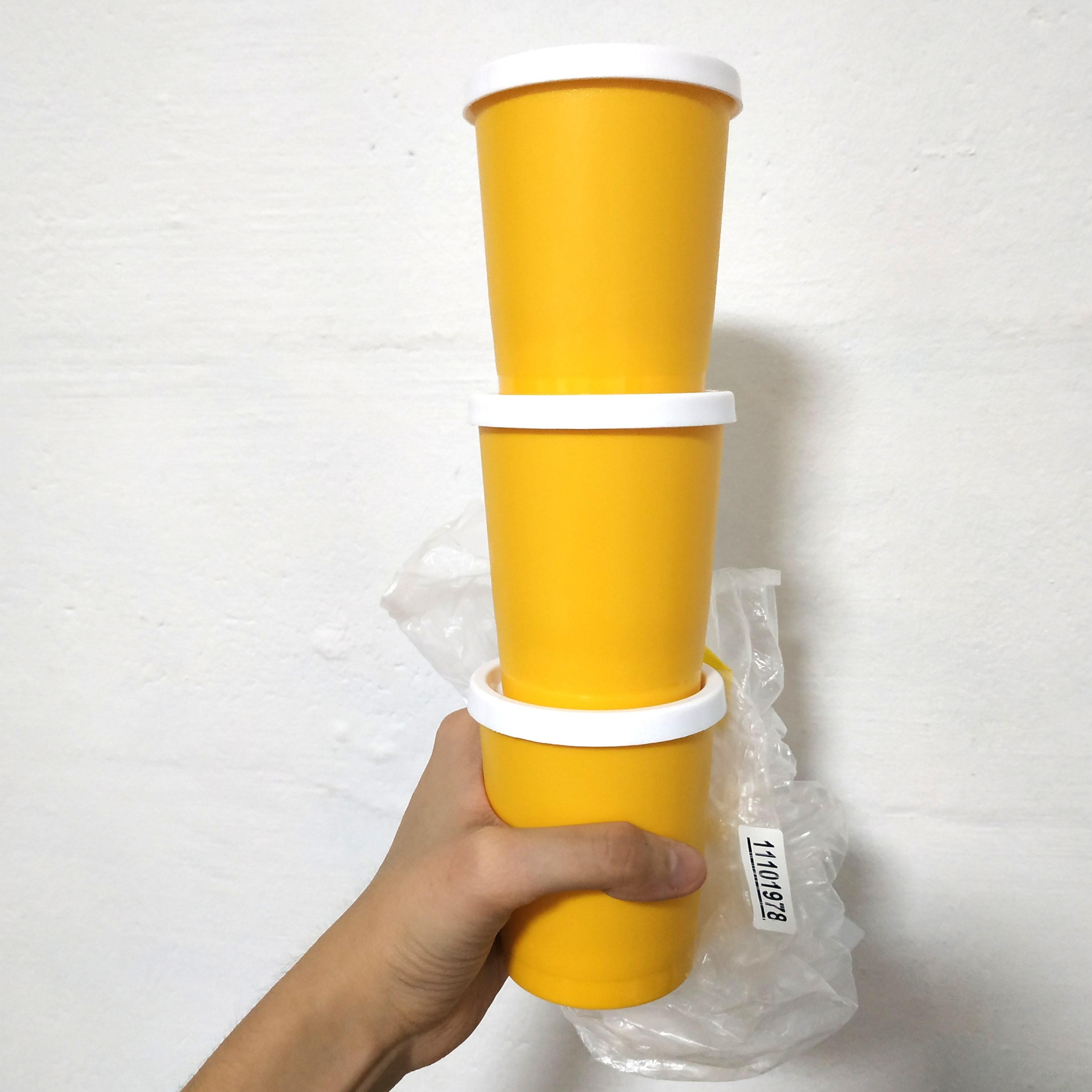 Tupperware 180 ml Pretty Pastel Petite/ Lucky Cup Container Set of 3 or ...