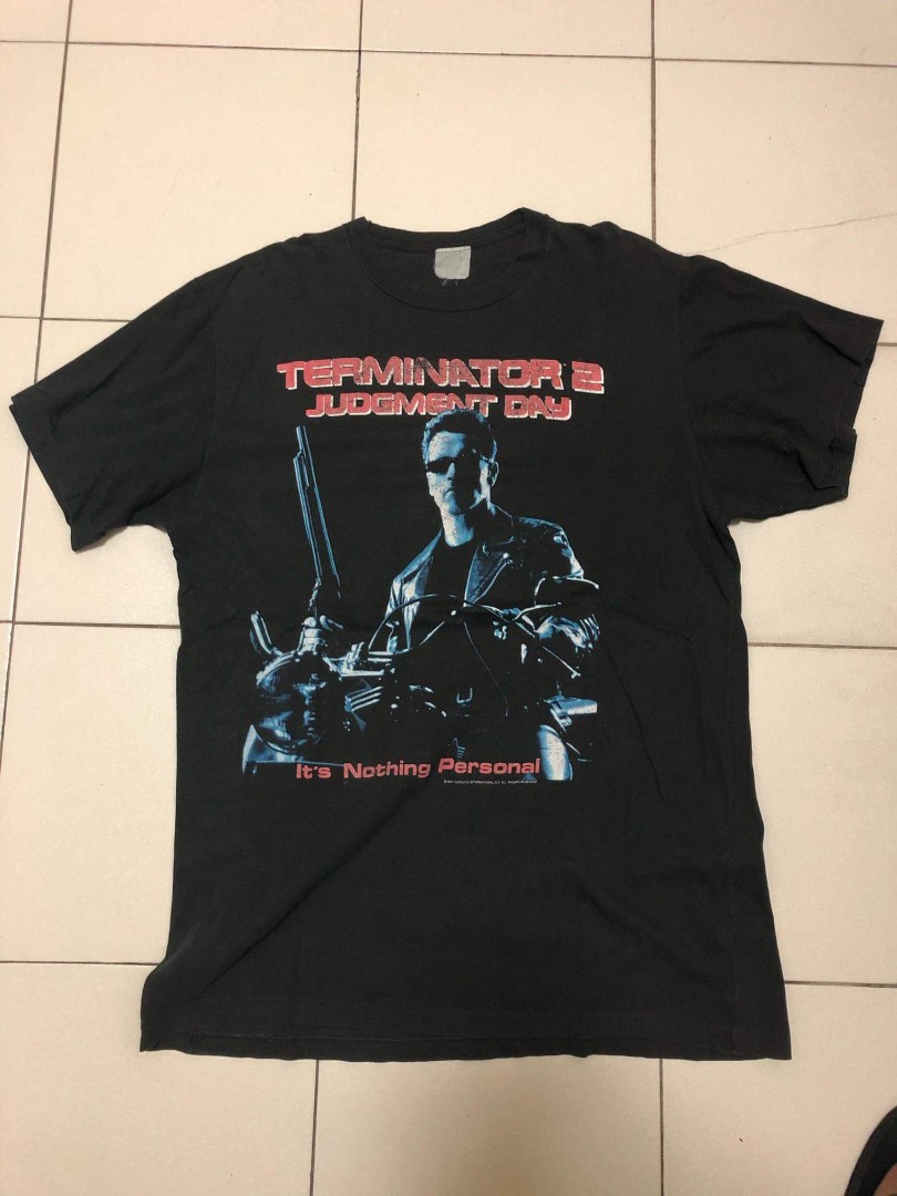 Vintage Terminator Tee, Men's Fashion, Tops & Sets, Formal Shirts on ...