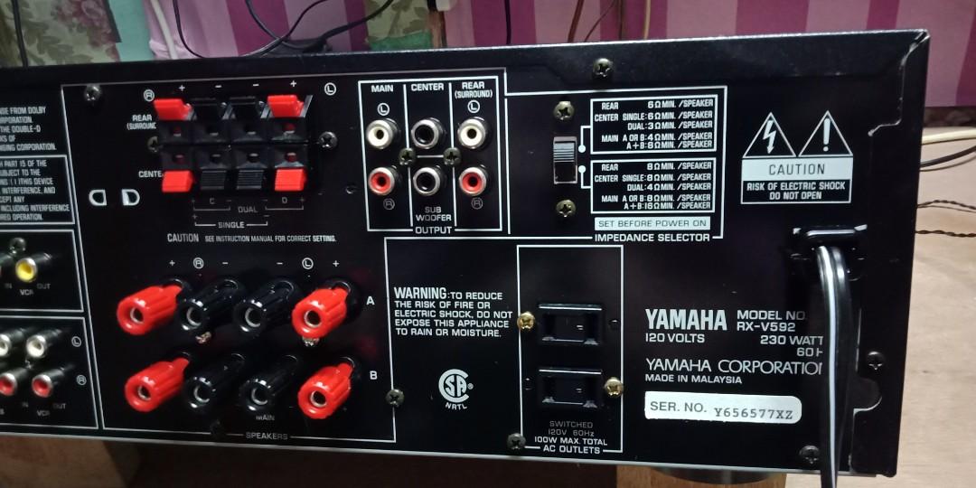 Yamaha RX-V592 5.1 channel Av Receiver, Audio, Soundbars, Speakers ...