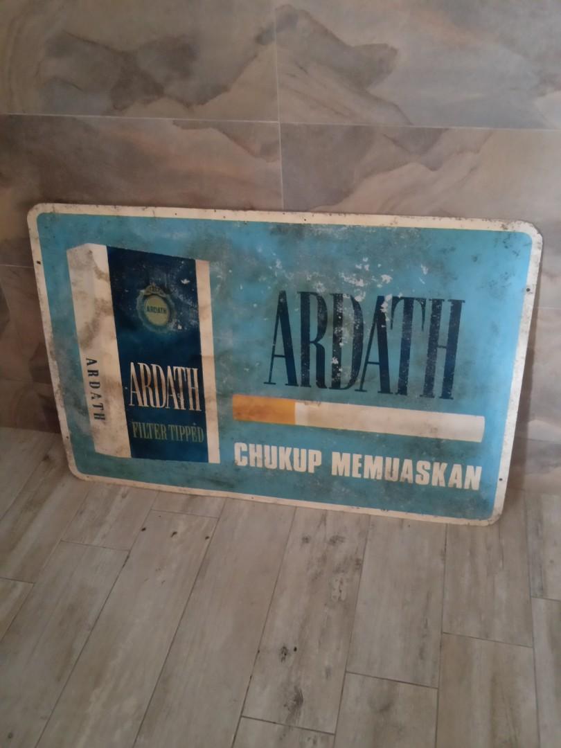 Signage Aluminium Ardath Cigarettes, Hobbies & Toys, Collectibles ...