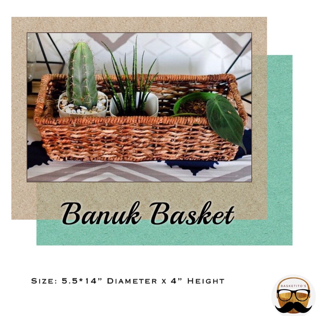 Banuk Basket | Abaca Basket | Planter, Furniture & Home Living ...