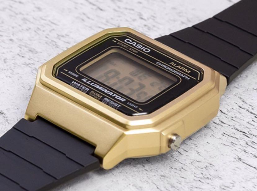 Casio Illuminator Series W217 Digital Quartz W217HM-9A Gold Watch W ...