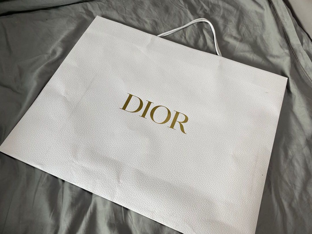 Christian Dior gold wording huge paper bag L64cm W19cm H51cm, Luxury ...
