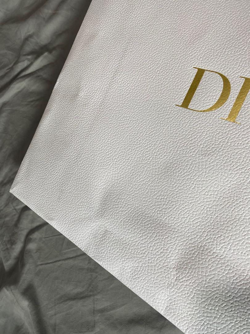 Christian Dior gold wording huge paper bag L64cm W19cm H51cm, Luxury ...